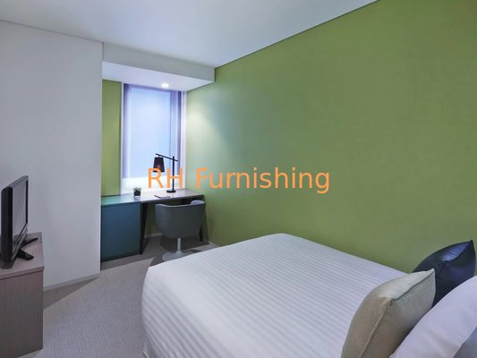 Darwin hotel style apartment samll space furniture by single bed with dining table and leather sofa chair supplier