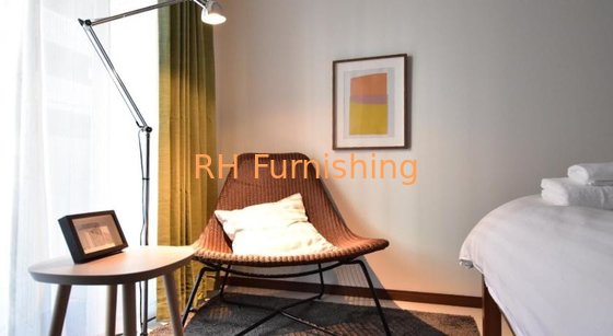 Australia rental apartment custom design furniture of wood bed with inwall wardrobe cabinet and dresser table used chair supplier