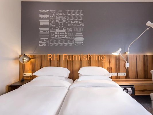 Algeria furniture supplier for Hotel interior design bedroom furniture melamine board bed with wardrobe and desk table supplier