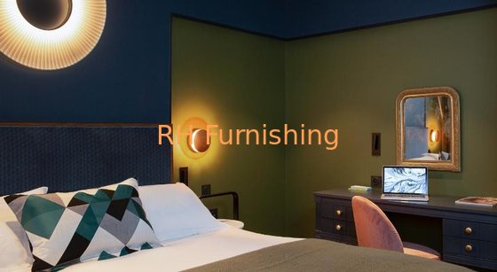 Egypt hotel furniture supplier from China for guestroom bed set with wardrobe cabinet used laminate board fabric sofa supplier