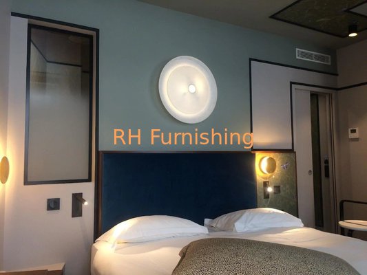 Egypt hotel furniture supplier from China for guestroom bed set with wardrobe cabinet used laminate board fabric sofa supplier