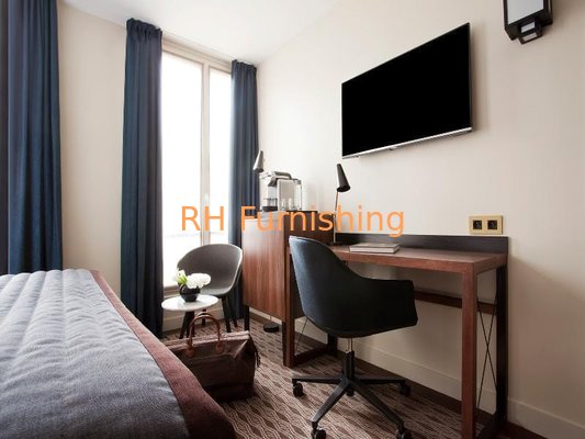 Togo hotel furniture apartment furniture of bedroom set laminate wood headboard with fabric pad and wardrobe cabinet supplier