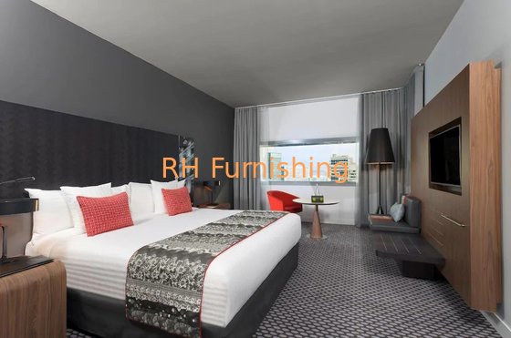 Gabonese furniture supplier for hotel bedroom set of leather bed with sofa and TV wall cabinet used laminate furniture supplier
