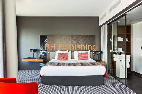 Gabonese furniture supplier for hotel bedroom set of leather bed with sofa and TV wall cabinet used laminate furniture supplier