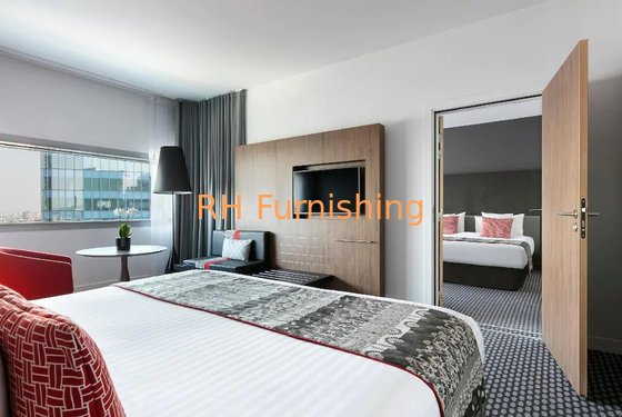 Gabonese furniture supplier for hotel bedroom set of leather bed with sofa and TV wall cabinet used laminate furniture supplier