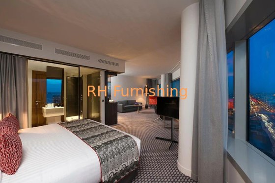 Gabonese furniture supplier for hotel bedroom set of leather bed with sofa and TV wall cabinet used laminate furniture supplier