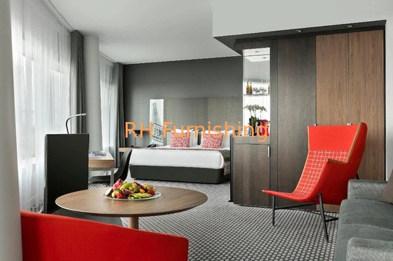 Gabonese furniture supplier for hotel bedroom set of leather bed with sofa and TV wall cabinet used laminate furniture supplier