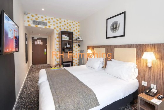 Côte d'Ivoire hotel furniture agent from China factory for hotel room bed sets with TV cabinet and lounge sofa chairs supplier
