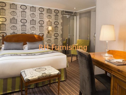 Lesotho hotel furniture China supplier for wood bed with desk table and living room sofa chairs supplier