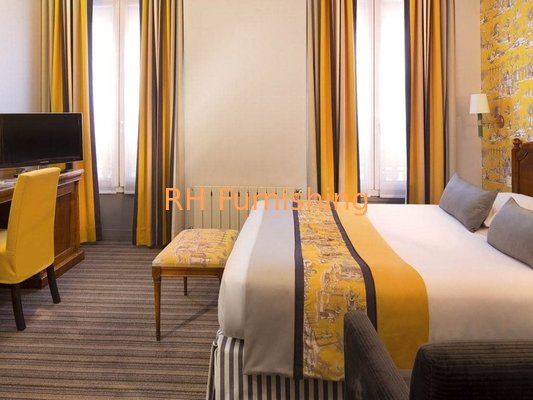 Lesotho hotel furniture China supplier for wood bed with desk table and living room sofa chairs supplier
