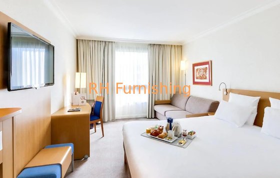 Liberia star hotel furniture supplier bedroom set writing desk with wall panel and lounge bench sofa supplier