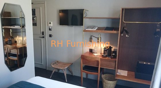 Mozambique hotel interior design from China furniture factory for Bedroom wood furniture with luggage table and sofa cha supplier