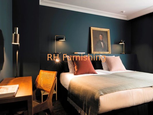 Mozambique hotel interior design from China furniture factory for Bedroom wood furniture with luggage table and sofa cha supplier