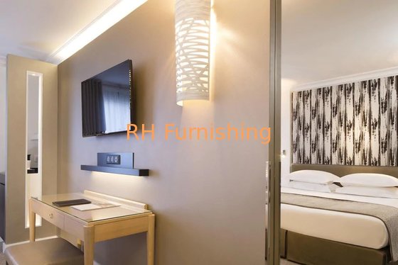 South Africa hotel interior furniture from China factory for guestroom bed set with sofa in leather upholstered and wood supplier