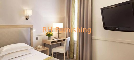 Johannesburg furniture supplier for Hotel guestroom furniture set by leather bed with writing desk table and wardrobe supplier