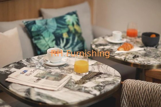 South Africa hotel style apartment interior design by China agent for leather bed with dining chair and wood desk table supplier
