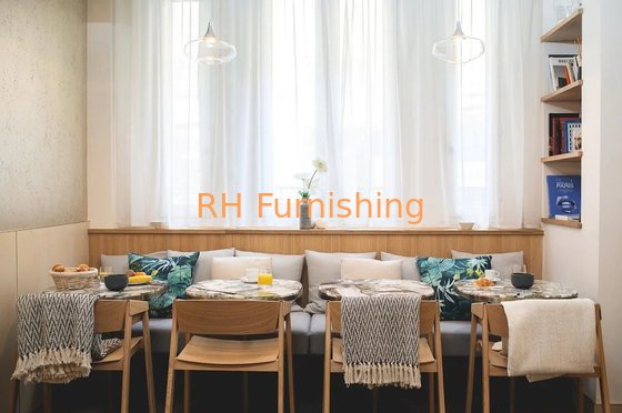 South Africa hotel style apartment interior design by China agent for leather bed with dining chair and wood desk table supplier