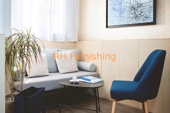 South Africa hotel style apartment interior design by China agent for leather bed with dining chair and wood desk table supplier