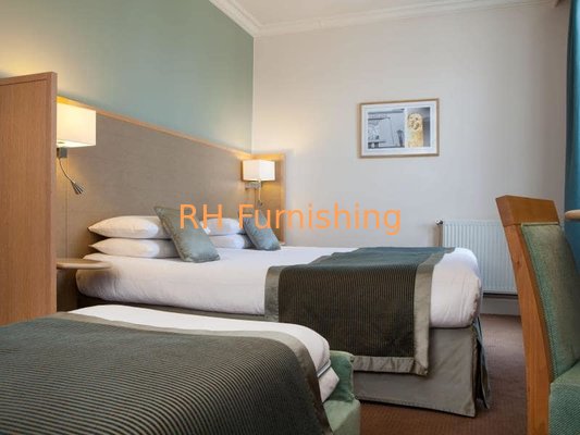 Sierra Leone hotel furniture supplier from China for double bedroom set with fabric headboard and office desk table supplier