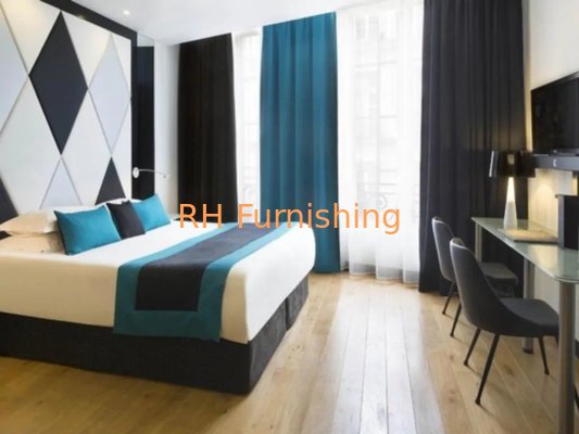Senegal Dakar apartment furniture bedroom leather headboard bed with mirror on wall and modern design desk table supplier