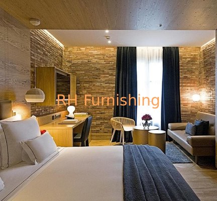 Tanzania luxury hotel furniture manufactuer from China for bedroom furniture set by leather bed with bench sofa and chai supplier