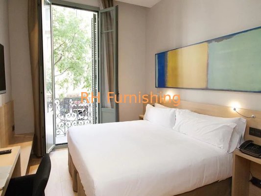 Tanzania Dodoma hotel style apartment of laminate bed set furniture with wardrobe and TV cabinet luggage stand supplier