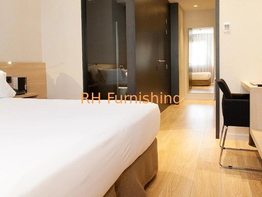 Tanzania Dodoma hotel style apartment of laminate bed set furniture with wardrobe and TV cabinet luggage stand supplier
