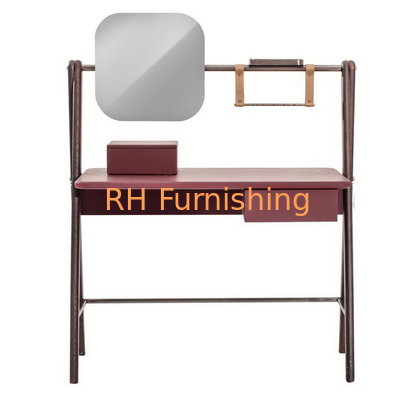 Italy design of Dresser with Mirror by Oak wood table in Pure painting and Smart storage drawers leather belt decorative supplier