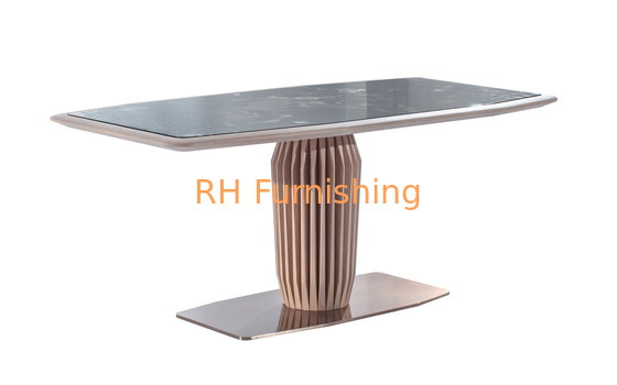 High end design furniture for Star hotel and Villa room used Restaurant table and fabric chairs by wood with marble top supplier