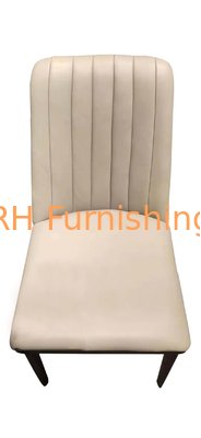 Oak wood frame structure in PU painting with Leather upholstered cushion Dining chairs made from China furniture factory supplier