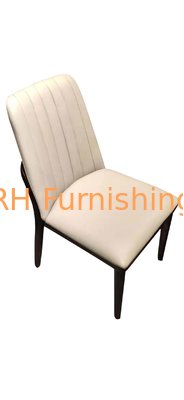 Oak wood frame structure in PU painting with Leather upholstered cushion Dining chairs made from China furniture factory supplier