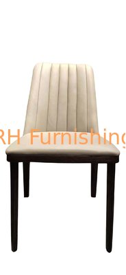 Oak wood frame structure in PU painting with Leather upholstered cushion Dining chairs made from China furniture factory supplier