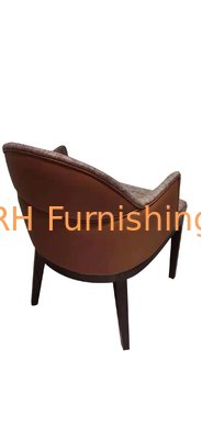 Overstuffed chairs by Fabric mix Leather upholstered cushion for Leisure Armchair in Hospitality lobby furniture supplier