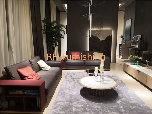 Italy design furniture of Paired Coffee End table in Round shape used by Hand made Oak wood with White snow marble stone supplier