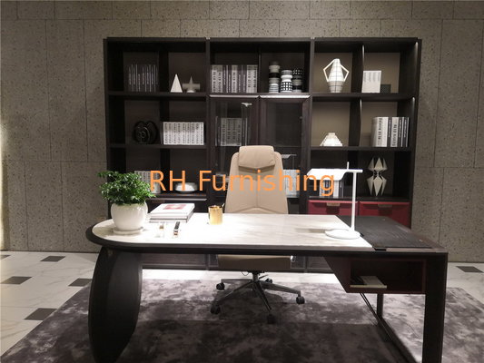 Italy designer furniture of Writing desk table Home office furniture Study room Reading table used Oak wood with marble supplier