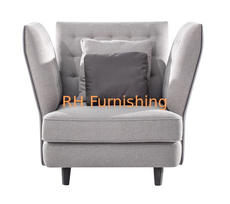 1+2+3 Luxury Sofa set in Villa house living room furniture by Italy design used Fabric cushion with Leather upholsterd supplier