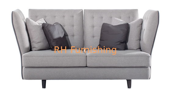 1+2+3 Luxury Sofa set in Villa house living room furniture by Italy design used Fabric cushion with Leather upholsterd supplier