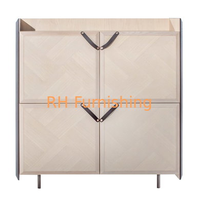 Hotel Dining Lobby Furniture For Buffet Cabinet In Italy Minimalist Design By Oak Wood Casa Covered Leather In Steel Leg supplier