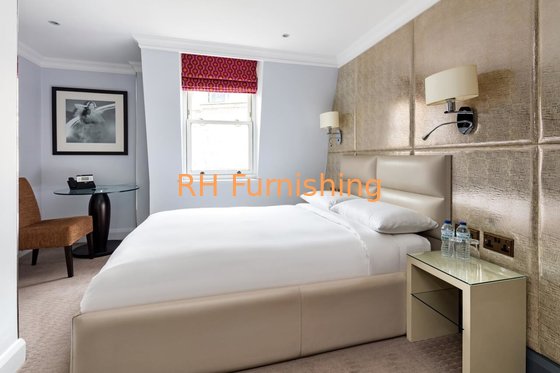 Leather upholstered Headboard Bed with Modern nightstand and in-wall Wardrobe closet cabinets Leisure fabric sofa chair supplier