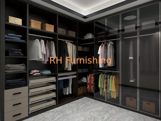Wardrobe Closet Factory Made By Laminated Furniture Of In-Wall Storage Cabinet For Luxury House Bedroom Interior Design supplier