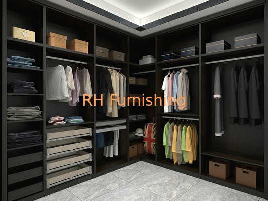 Wardrobe Closet Factory Made By Laminated Furniture Of In-Wall Storage Cabinet For Luxury House Bedroom Interior Design supplier