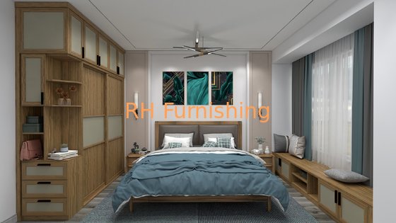 Whole custom made furniture by MDF panel board laminate cabinets with in wall wardrobe closet Storage drawers supplier