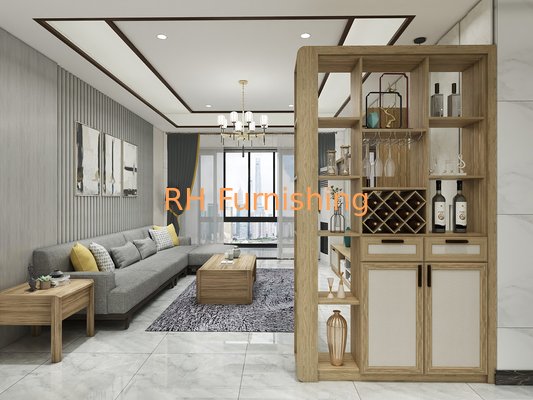 Modern Living Room Furniture Of MDF Panel TV Wall Unit Cabinets By Floor Stand And Hang Storage Rack Shelves supplier
