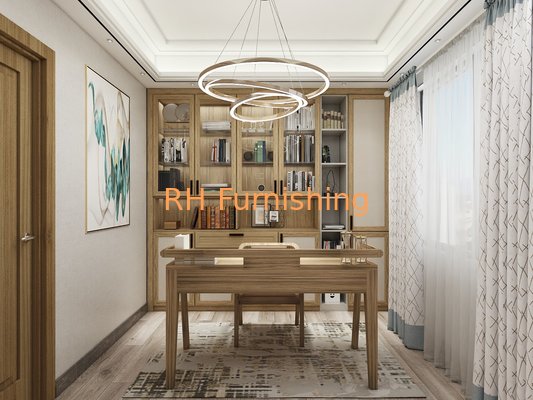 Modern Home Office Furniture Of Study Room Bookcase Shelves Set In Storage Display Cabinets With Reading Desk Table supplier