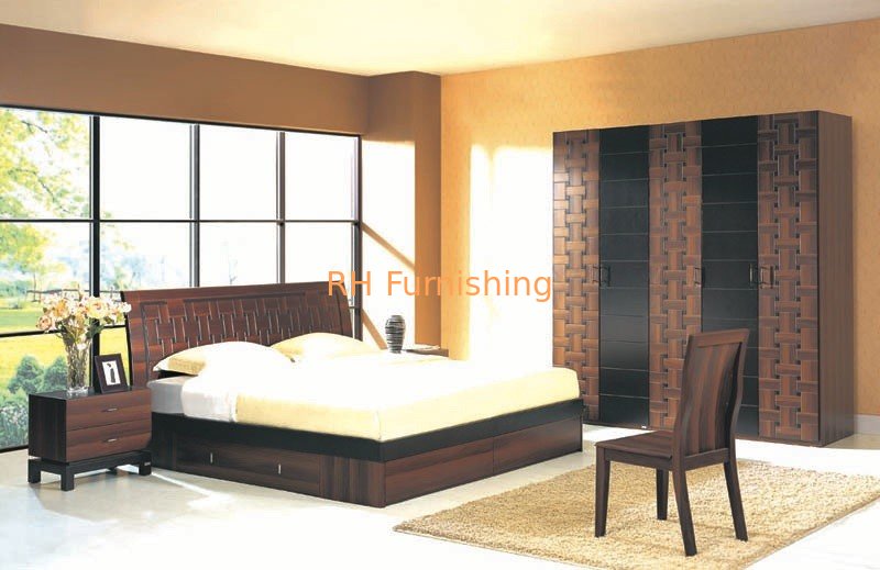 Cheap Price Home Furniture,Panel Bedroom Set,MDF Bed and Wardrobe,Nightstand,Dresser with Mirror,Amorie,Chest supplier