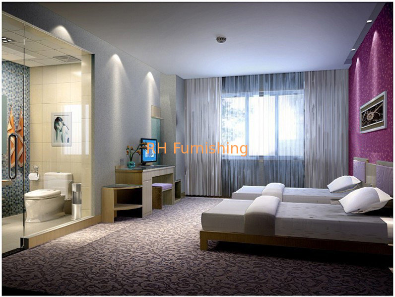 MDF Hotel and Luxury Apartment Furniture,Upholstery Pad,Solid Headboard,Mattress,TV stand,Luggage Table,Desk,Cabinet supplier
