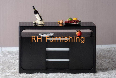 Modern Dining Room Furniture,Wooden/Tempered Glass Dining Cabinet supplier