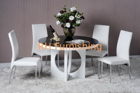 Modern Dining Room Furniture,White High Glossy/Glass Dining Table supplier
