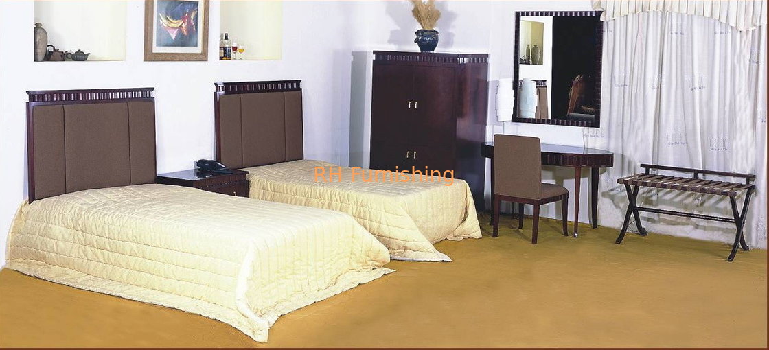 Budget hotel interior fitout furniture Single Bed Headboard with Writing desk tableBO-B002 supplier