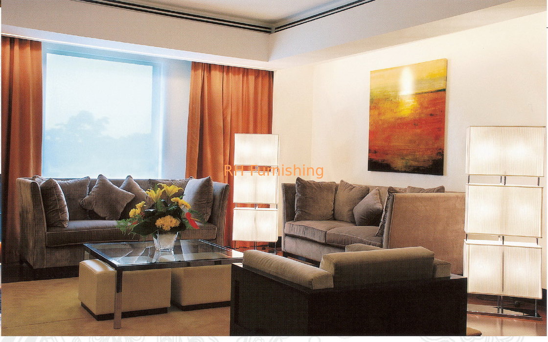 Luxury Hotel Loose Furniture,Lounge Sofa Set,Glass table,SR-025 supplier